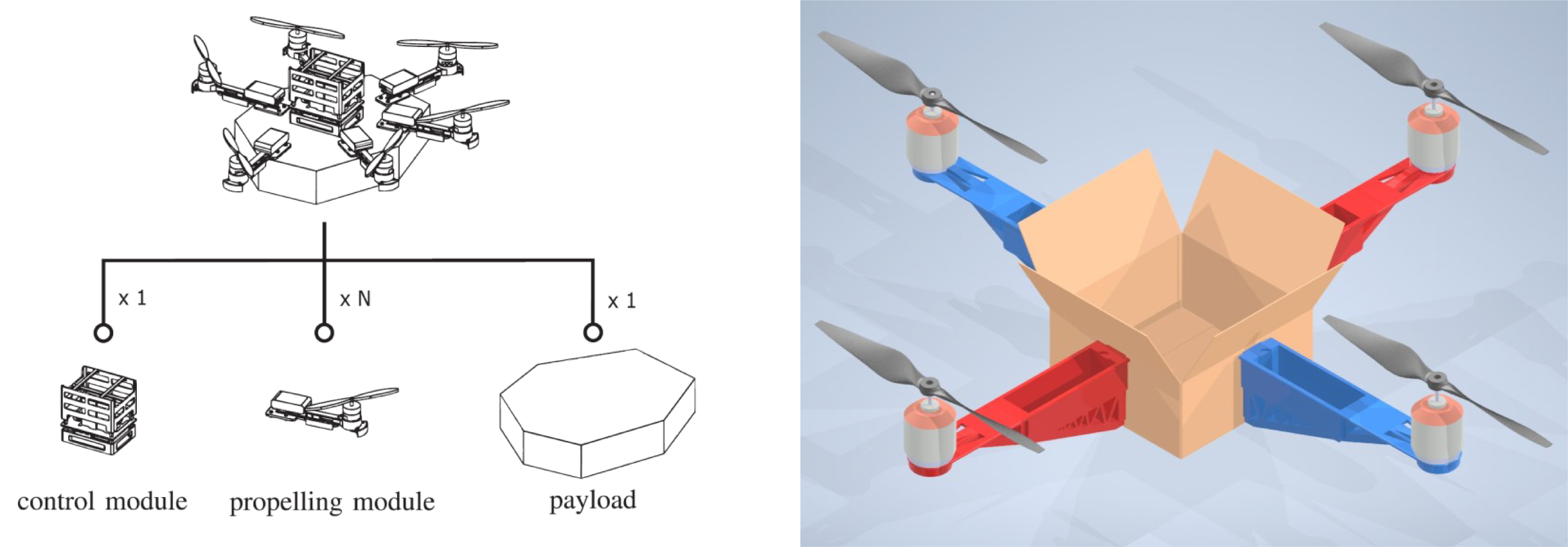 Esc wireless for modular drones